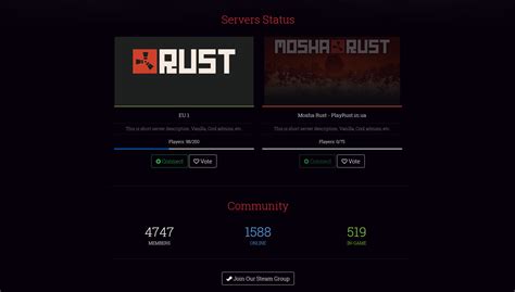 Image result for Rust Server Description Template