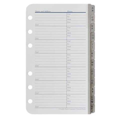 Planning Accessories - other - Forms & Tabs - Tabs - Franklin Planner