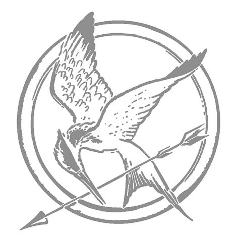 Mockingjay Pin Drawing at PaintingValley.com | Explore collection of ...