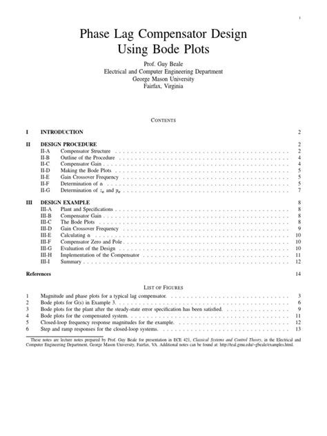 Image result for Lag Compensator Example