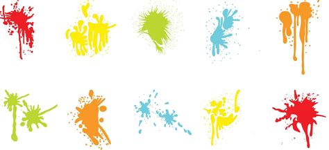 Paint splash colorful collection. Paint splatter illustration. Artistic ...