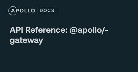 Image result for Apollo API Gateway