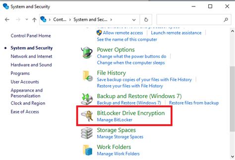 Image result for BitLocker Drive Encryption in Control Panel