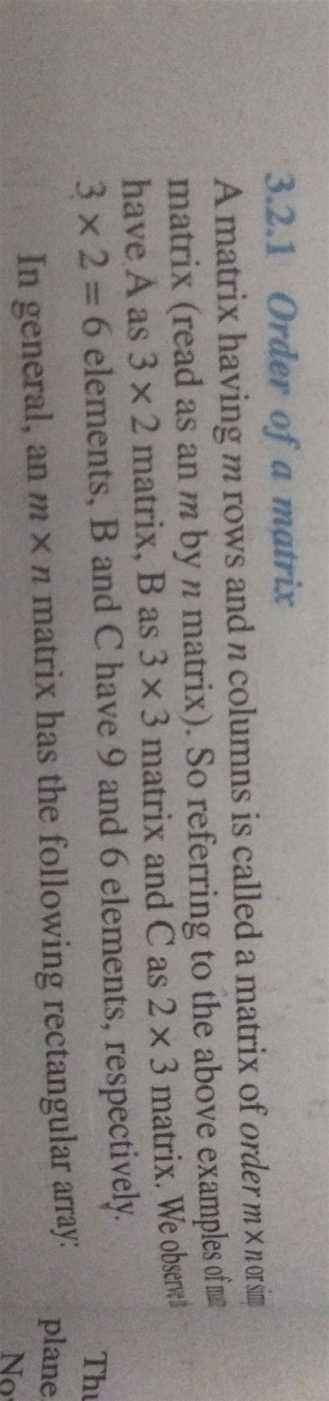 Image result for Order of Matrix Example