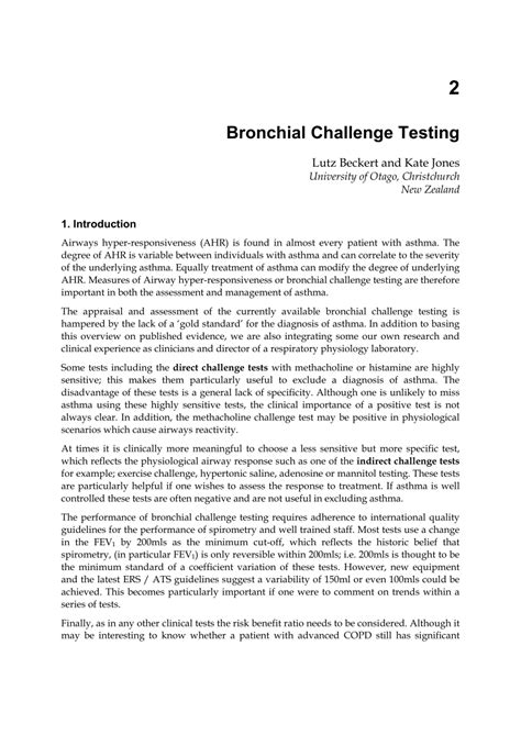 Image result for Bronchial Challenge Test Procedure