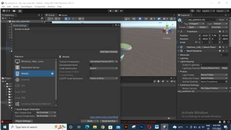 Image result for Unity Create WebGL Project