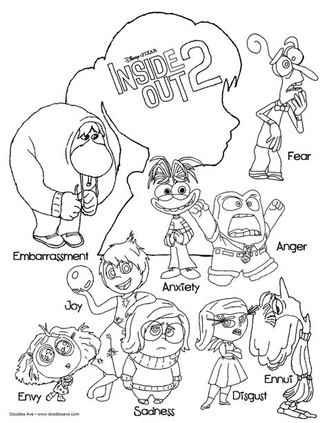 Image result for Inside Out 2 Coloring Sheets