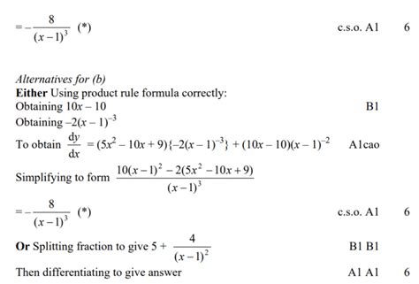 Image result for Differentiation Quotient Rule a Level Math