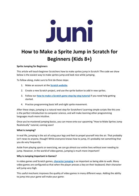 Image result for Scratch Tutorial How to Jump