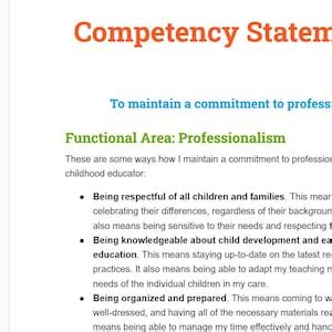 Image result for Competency Statement 6 CDA