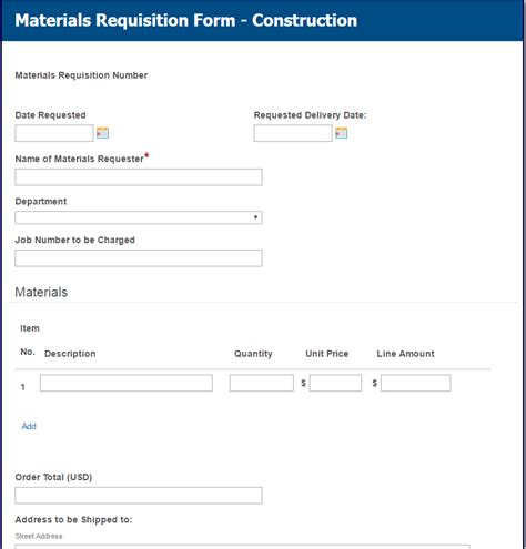 Image result for Material Requisition Form