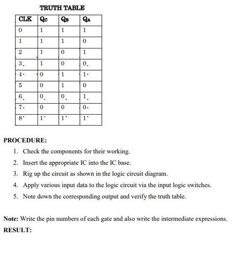 Image result for Truth Table of Asynchronous Counter