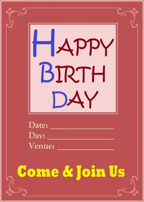 Image result for Birthday Invitations Examples