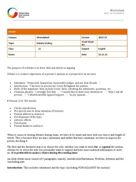 Debate Writing Format GR 11 | PDF | Social Media | Popular Culture ...