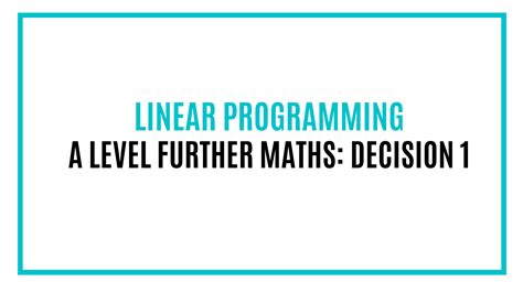Image result for Linear Programin