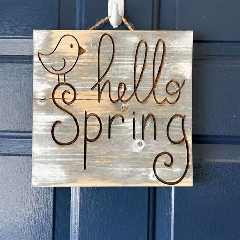 Image result for Hello Spring Square Sign