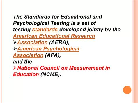 Image result for Standards for Educational Testing