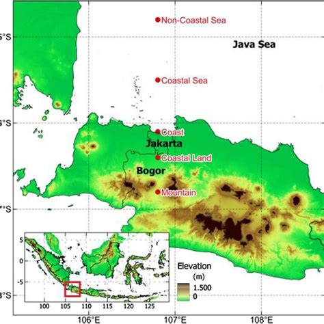 Image result for Java Island Topography Map