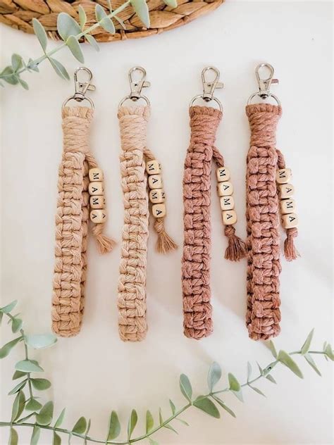 Image result for Personalized Macrame Keychain Tutorial