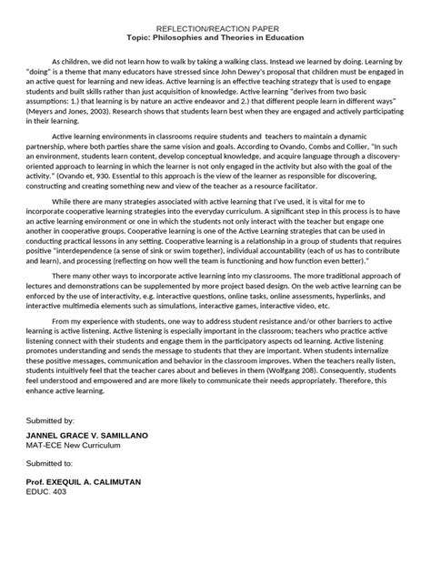 Image result for Reflective Learning Theory Example