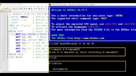 Image result for DOSBox Masm GUI