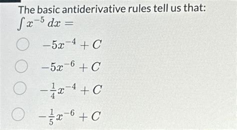 Image result for Basic Antiderivative Rules