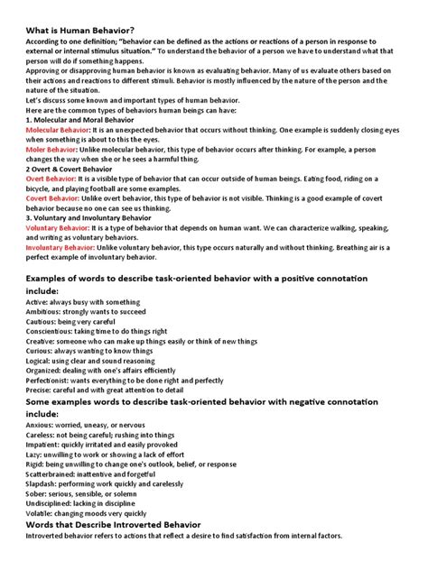 Image result for Types of Human Behavior