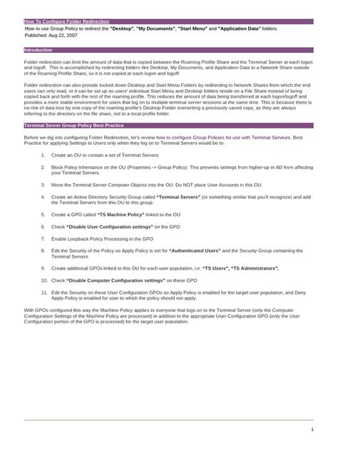 Image result for Folder Redirection Redirect Setup