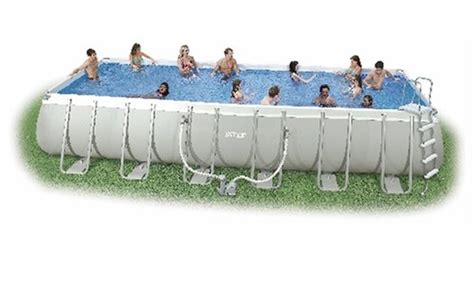 Image result for Intex 12X24 Rectangular Pool Set Up with Pole Sizes