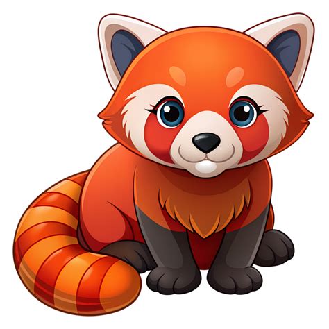 Red panda cartoon. 49206640 PNG