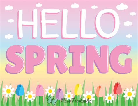 Image result for Hello Spring Sign Print Out
