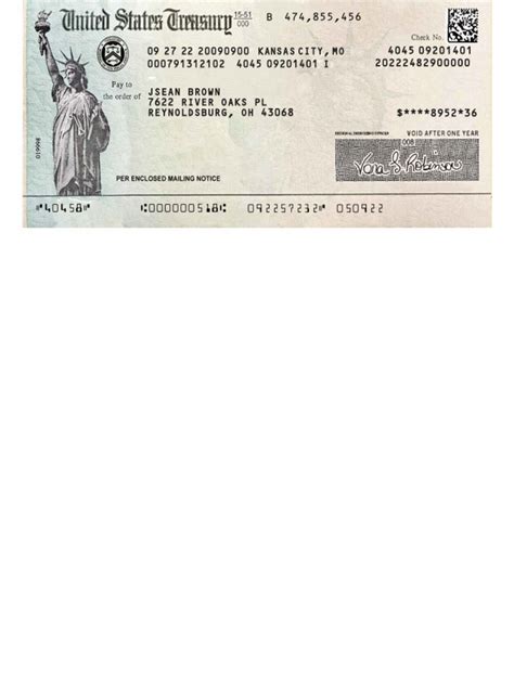 Image result for Treasury Check Features