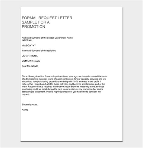 Image result for Promotion Request Letter Format
