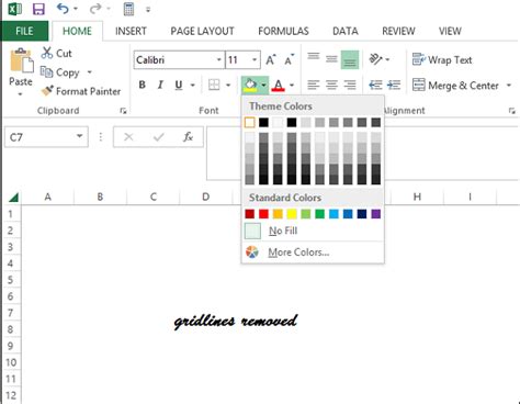 Image result for Hide Gridlines Excel