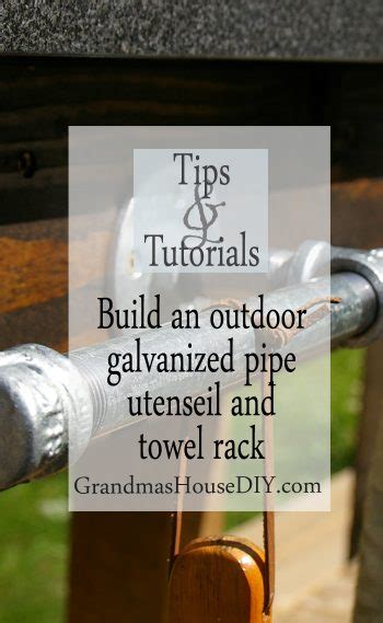 DIY build a pipe rack for your grill, towels and utensils