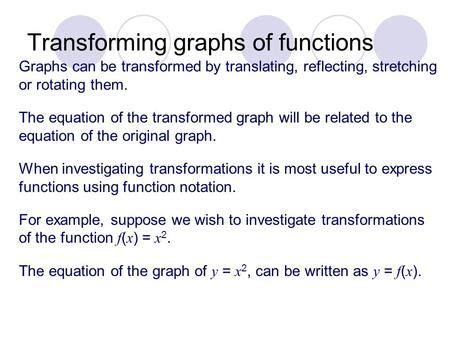 Image result for Transform Graph of Functions