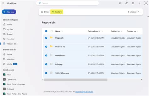 Image result for Restore OneDrive Files