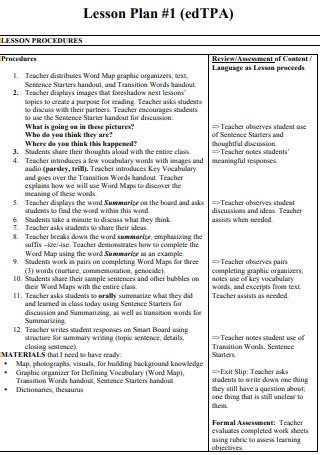 Image result for Sample edTPA Lesson