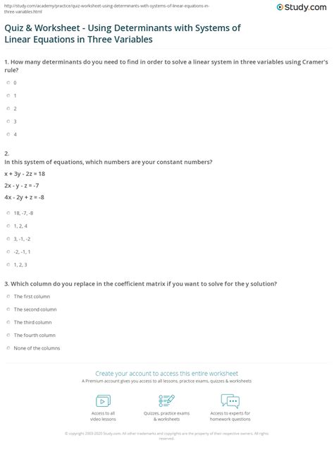 Image result for Formulate 3 Variable Systems Practice Worksheet