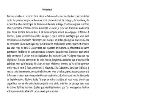 Image result for Postambule Toi Olympe De Gouges Texte