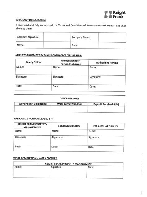 Image result for Work Permit Request Form