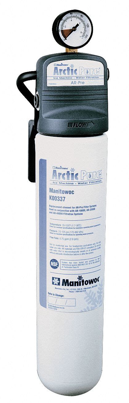 MANITOWOC, 5 micron, 8 gpm, Ice Machine Filter System - 10L487|AR-PRE ...