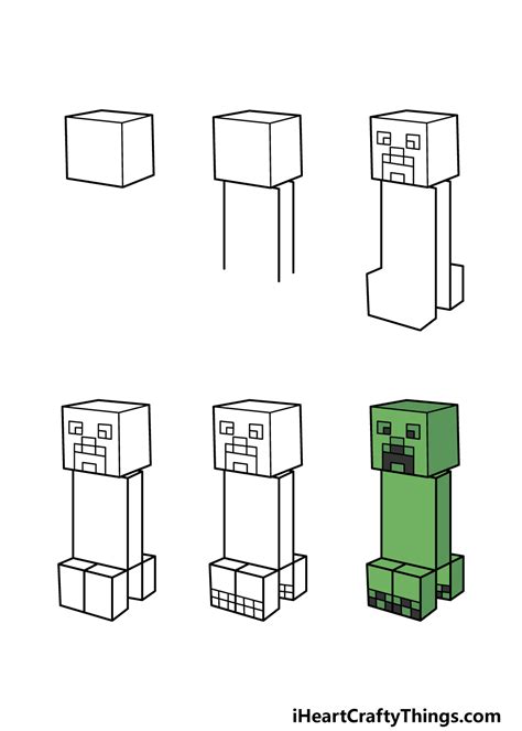 Image result for Draw Minecraft Creeper