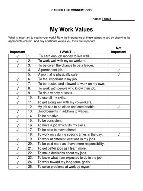 Work Values | PDF | Employment | Business