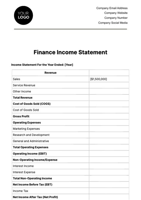 Image result for Income Statement Example with Finance Charge Statement Example