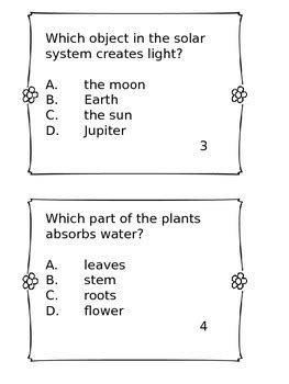 Image result for 3rd Grade Science Task Cards
