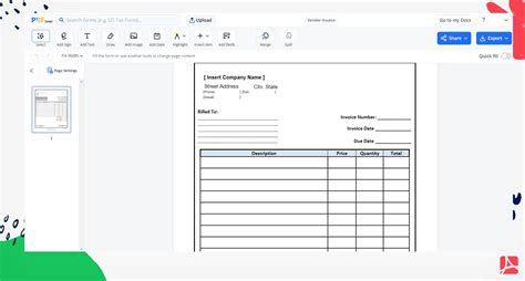 Image result for Vendor Invoice Example