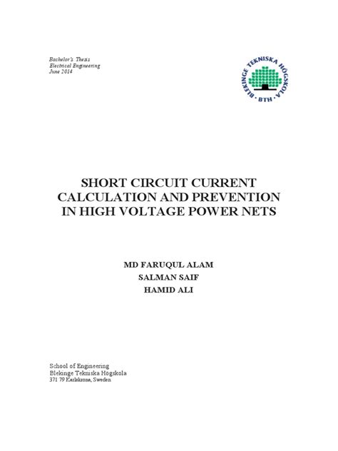 Image result for Short Circuit Current Calculation