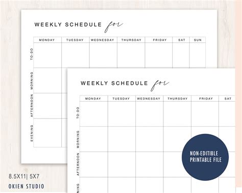 Image result for Basic Weekly Planner Printable