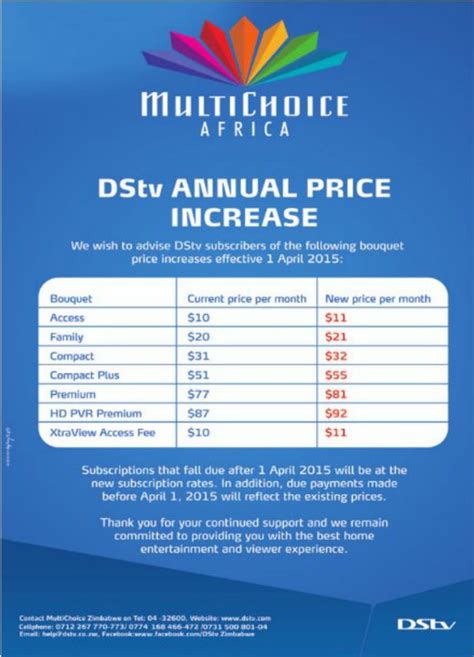 Image result for DStv Price Guide